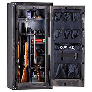 Kodiak Home Gun Safe for Rifles & Pistols | KSX5928 by Rhino Metals with New SafeX Security System | 48 Long Guns & 6 Pistol Pockets | 60 Minute Fire Protection | Antiqued Finish | 435lbs