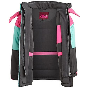 Pink Platinum Girls' Snowsuit - Water Resistant Winter Jacket and Ski Bib Overalls (2T-16), Size 4T, Solid Charcoal