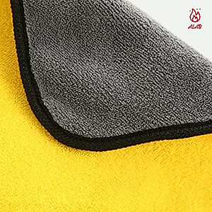 ALAB Multi-Purpose Absorbent Microfiber Cleaning Cloth, Pack of 6, Size:11.5 x11.5 for Car, Countertops, Dining Table, 11.5inch x 11.5inch