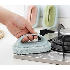 ZBXFCSH 15 Piece Griddle Cleaning Kit for Blackstone Flat Top Griddle, Grills Cast Iron Cookware, Stovetops and More, Easy to Clean on Hot or Cold Surfaces, Scraper, Pads and Handle Included