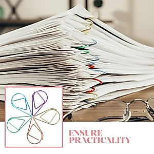 Tofficu Cute Paper Clips 100pcs Teardrop Stainless Steel Drop-Shaped Paper Clips for Office School Supplies Wedding Invitations Crafts Scrapbooking Bookmarks Planners