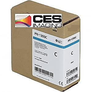 CES Imaging Replacement Canon PFI-1300C Cyan 330ml Ink Tank in Retail Package