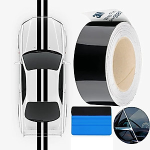 3M Black Vinyl Wrap Film Series 2080 1080 Kit for Black Gloss Out Chrome Delete Window Trim Door Trim Free Tool Kit (Gloss Black, 2 Inches x 25 FT)