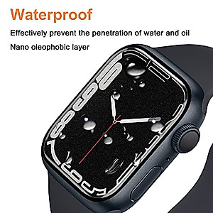 [ 4 Pack ] YMHML Privacy Screen Protector Compatible for Apple Watch Series 9 8 7 45mm, [Upgrade Anti-Spy Film] Soft Anti-Scratch Matte Film for Apple Watch Series 9 8 7 Accessories Matte Black, 45mm
