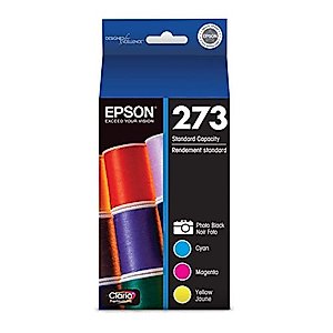EPSON T273 Claria Ink Standard Capacity Photo Black & Color Combo Pack (T273520-S) for select Epson Expression Premium Printers