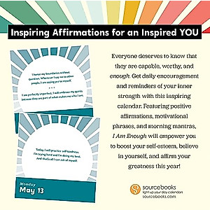 2024 I Am Enough Affirmations Boxed Calendar: Daily Motivation to Inspire Positivity and Self-Love (Self Care Desk Gift)