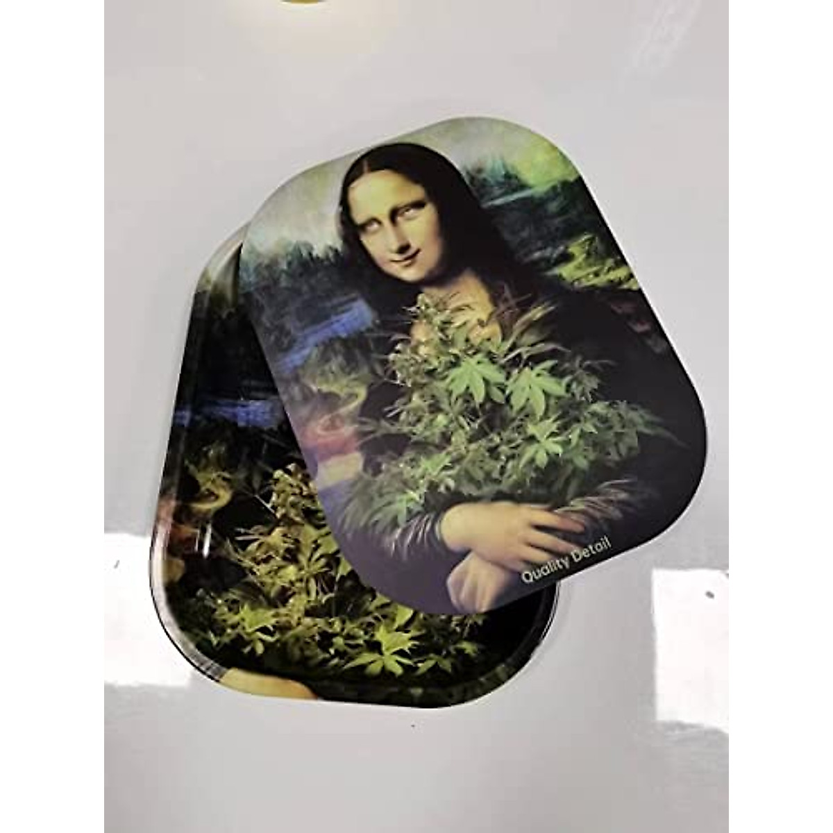 Quality Detail Premium Lisa Decor Metal Rolling Tray with Magnetic Lid 7x5 inch Perfect Backpack Size for on The go!