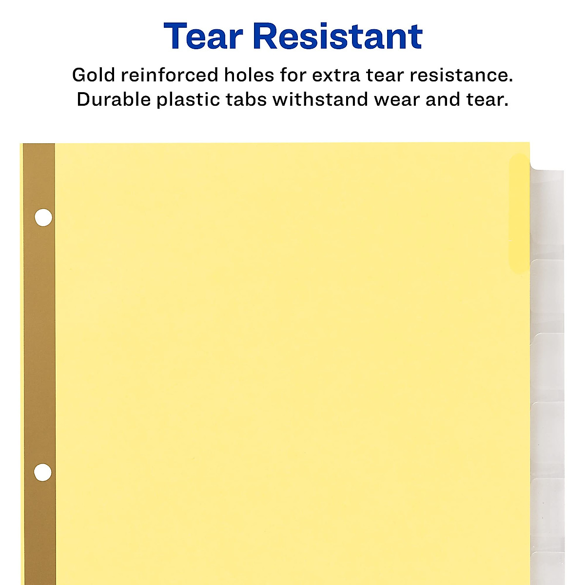 Avery 8-Tab Binder Dividers, Insertable Clear Big Tabs, 1 Set (11112)