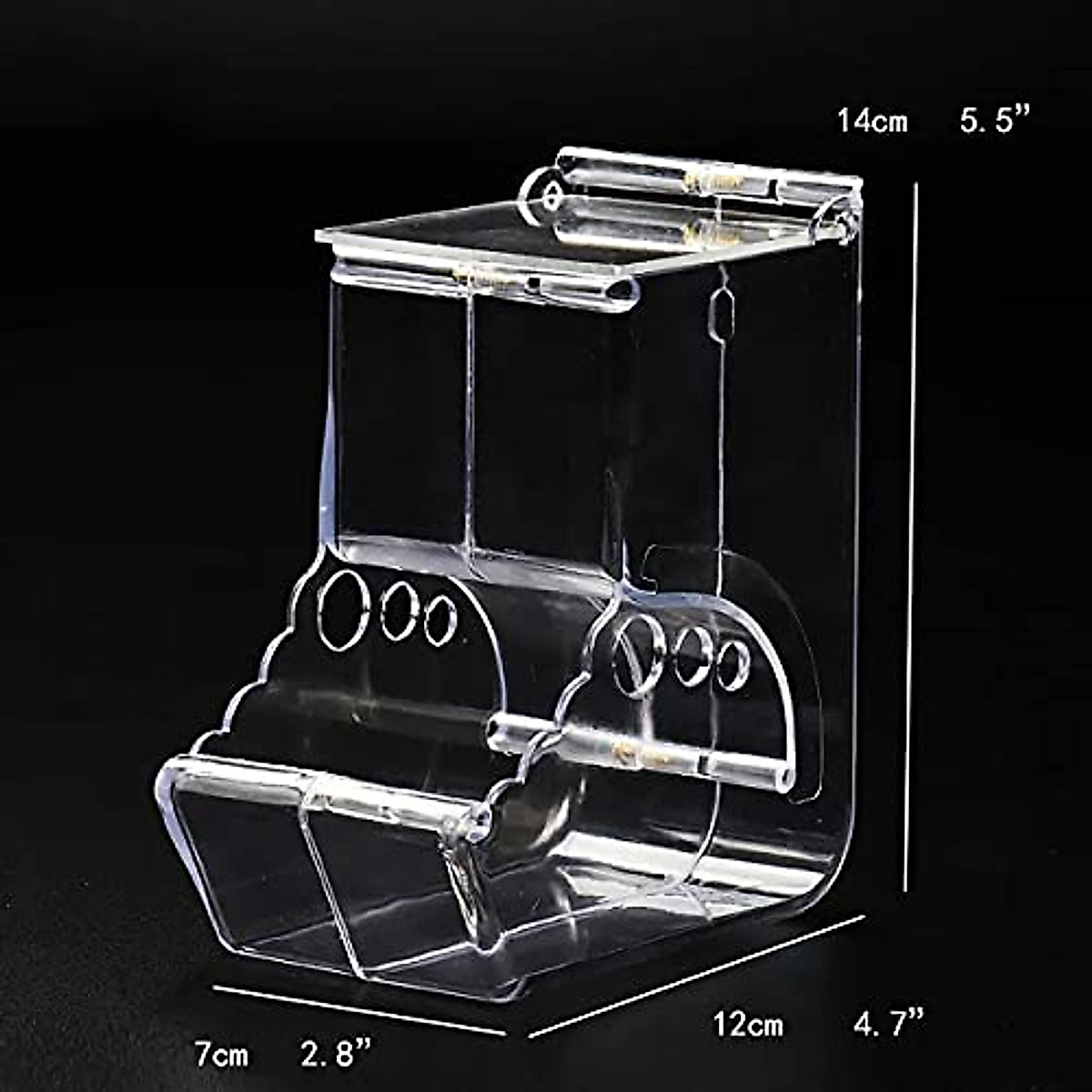 Qielie Hamster Feeder,Automatic Food Dispenser Plastic Bowl,Suitable for Feeding Hamsters, Guinea Pigs, Pigeons, Parrots, Hedgehog,and Other Small Animals (400ml)