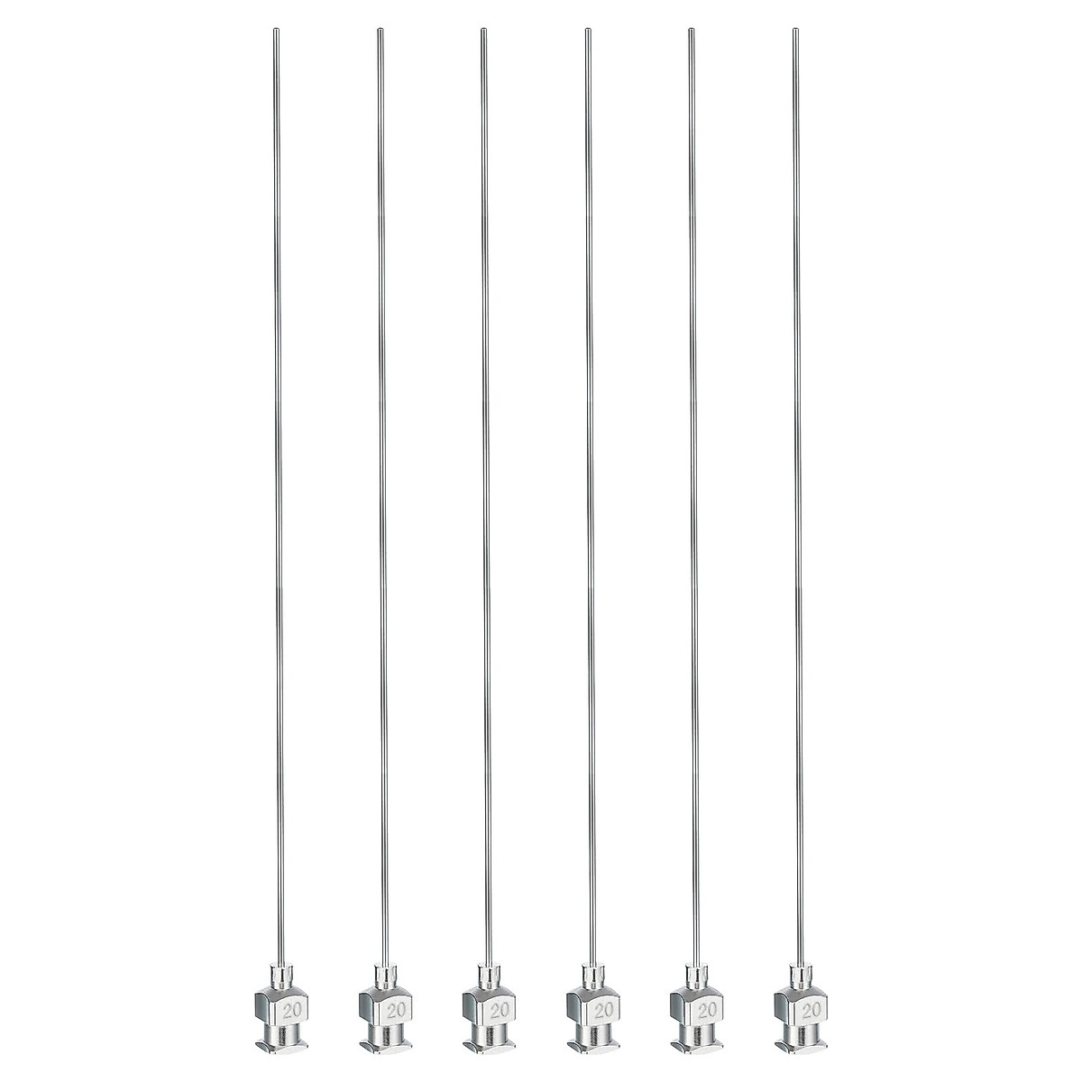 PATIKIL Blunt Tip Dispensing Needle 20G, 6 Pcs 5 Inch Stainless Steel Liquid Dispenser Needles with Lure Lock for Refilling Liquid Inks Adhesives Glue