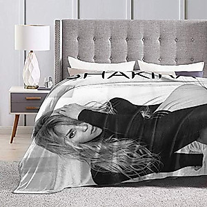 Shakira Ultra-Soft and Washable Fleece Blanket Flannel Throw Blanket Micro Fleece Blanket Air Conditioning Blanket Universal Travel Blanket Sofa Blanket Four Seasons Blanket 50"x40"