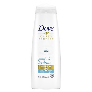 Dove Care & Protect Shampoo for Dry Hair Purify & Hydrate Hair for Dryness Protection 12 oz