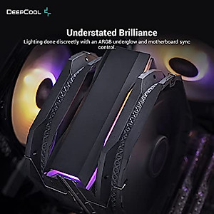 DeepCool AS500 CPU Air Cooler 5V-3Pin ARGB Sync 220w TDP 6mm x 5 Nickel Plated Copper Heat Pipes CPU Cooler with 140mm Fan PWM 1200RPM 70.81CFM for Intel LGA 1700/1200/1151/1150/1155 AMD AM5/AM4