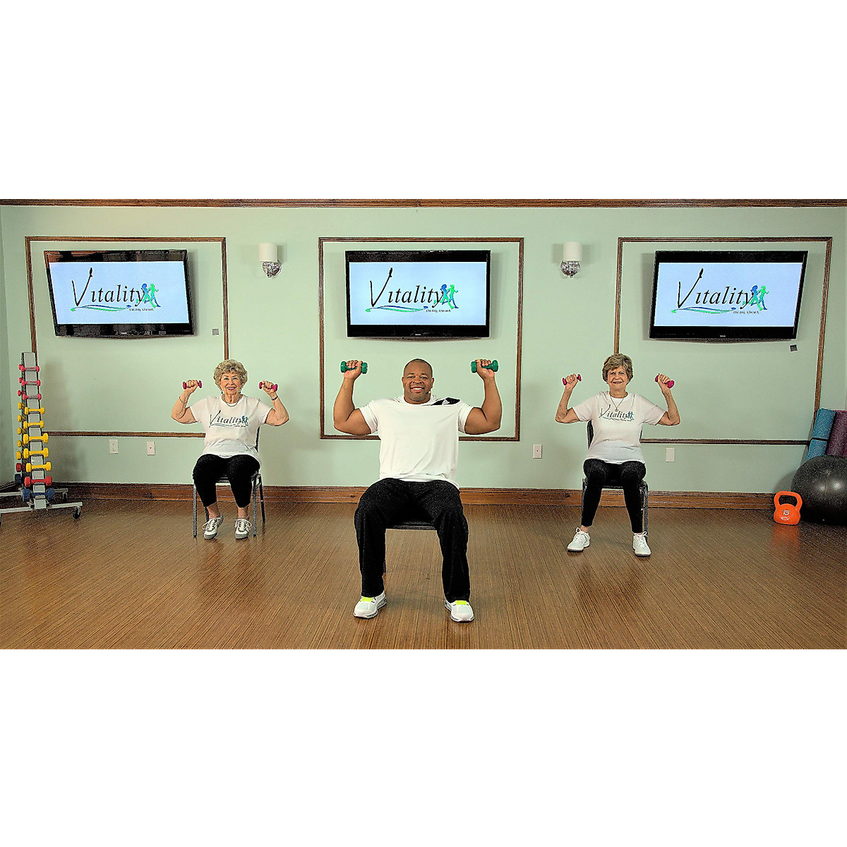 Easy to Follow Chair Exercise for Seniors- 4 DVDs + 30 Seated Senior Exercise Segments + Resistance Band. With 100s of workout combinations, This is The Last Senior Fitness DVD You Will Need to Buy!
