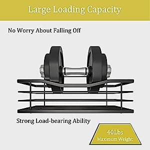 BOROY Shower Caddy, 4 Pack No Drilling Shower Shelves with Hooks, Large Capacity Rustproof Stainless Steel Organizer for Bathroom Wall Mount Storage, Black