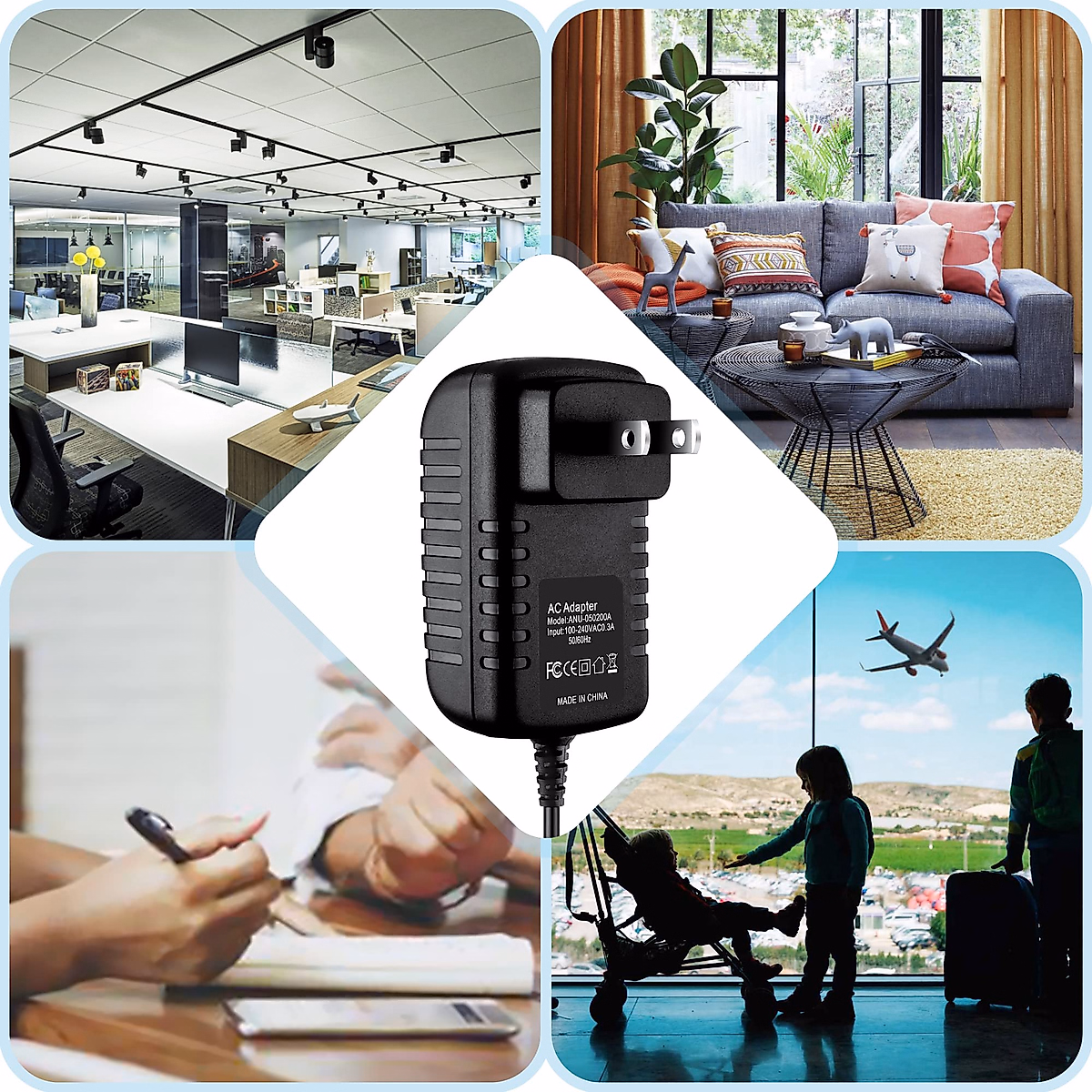 Jantoy AC Adapter Charger Compatible with Atari Jaguar or Sega Genesis Power Supply 9V 1A 5.5 * 2.1mm