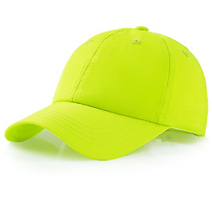 Men Waterproof Baseball Cap Windproof Golf Cap Adjustable Tennis Foldable Hat for Women Outdoor Sports Adjustable Hat. Neon Green