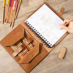 Personalized Name Leather Sketchbook Cover Large for A5 Handmade Artists Gifts Sketch Pad Cover | Sketch Book Cover Personalized Gift for Painter Leather Journal Notebook Cover Art Tools Case Cover