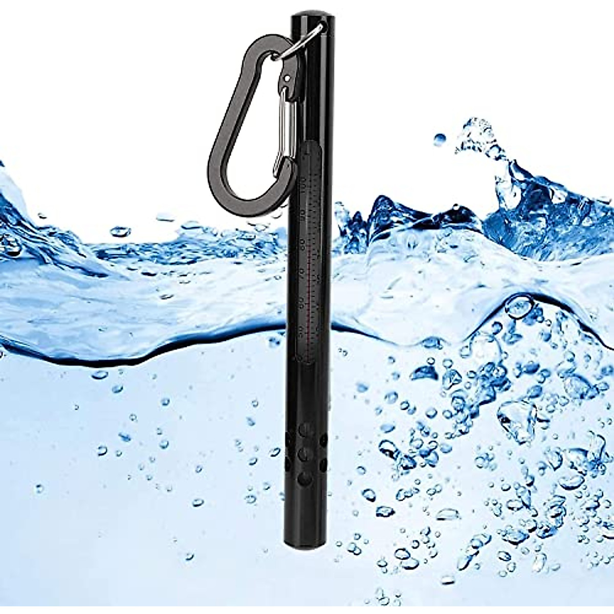 JOYGO FISHAN Fishing Thermometer for Fly Fishing Water Sea Bass Fishing Accessories Outdoor Water Stream Metal Thermometer (Black Color)