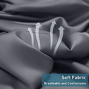 Weighted Idea Duvet Cover for Weighted Blanket 60'x80'' Queen Size (Comfortable and Breathable Fabric, Dark Grey)