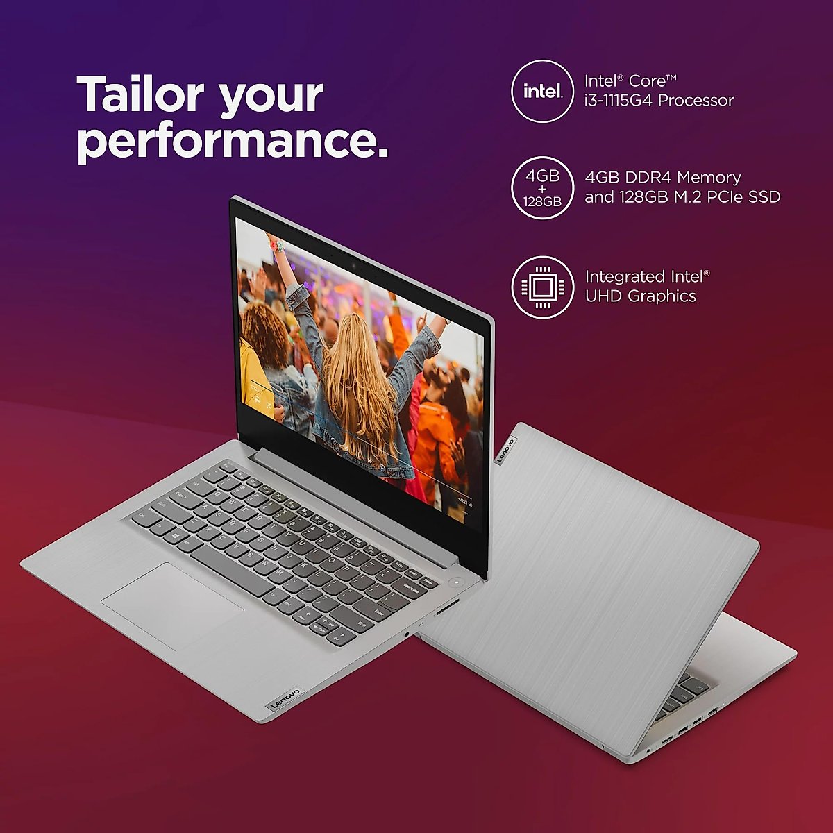 Lenovo 2023 Newest Ideapad 3i Laptop for Business, 14" FHD Display, Intel Core i3-1115G4 Processor, 20GB RAM, 1TB SSD, Intel UHD Graphics, Bluetooth, Webcam, Windows 11 in S Mode, Platinum Grey