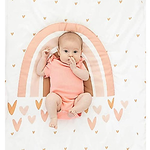 Cokouchyi 3 Piece Boho Rainbow Crib Bedding Set, Standard Size Baby Bedding Set, Neutral Rainbow Boho Nursery Bedding for Boys and Girls, Baby Crib Set- Crib Sheet, Comforter & Crib Skirt