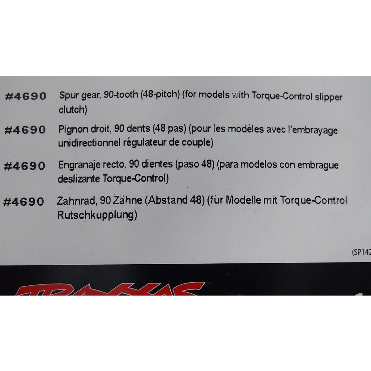 Traxxas 4690 Spur gear, 90-tooth (48-pitch) (for models with Torque-Control slipper clutch)