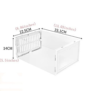 VEMRBX Shoe Storage Box, 12 Pack Clear Plastic Stackable Shoe Boxes Organizer with Lids, Foldable Shoe Storage Bins for Closet Entryway Easter