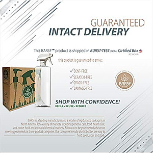 Bar5F Plastic Spray Bottles with Mixor Trigger, 32 oz | Professional, Leak Proof, Empty, Adjustable Fine to Powerful Sprayer, Refillable | Water Plants, Cleaning Solutions | Crystal Clear | Pack of 3