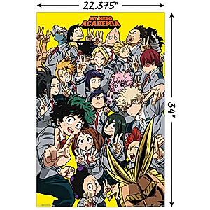Trends International My Hero Academia - Selfie Wall Poster, 22.375" x 34", Unframed Version,Bedroom