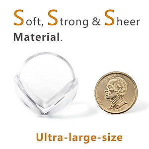 Onwon 8 Pcs Proofing Corner Protectors - Soft & Elastic - Clear Edge Corner Guards Table Corner Bumpers for Safety - Furniture & Sharp Cover Corners Proofing