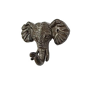Handcrafted Nautical Decor Cast Iron Elephant Hook 5" - Door Hook - Decorating with Elephants
