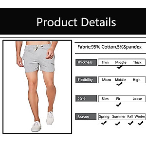 JackieLove Men's & Women's 3" Sweat Gym Running Workout Athletic Short Training Lounge Cotton Shorts Bottoms Orange