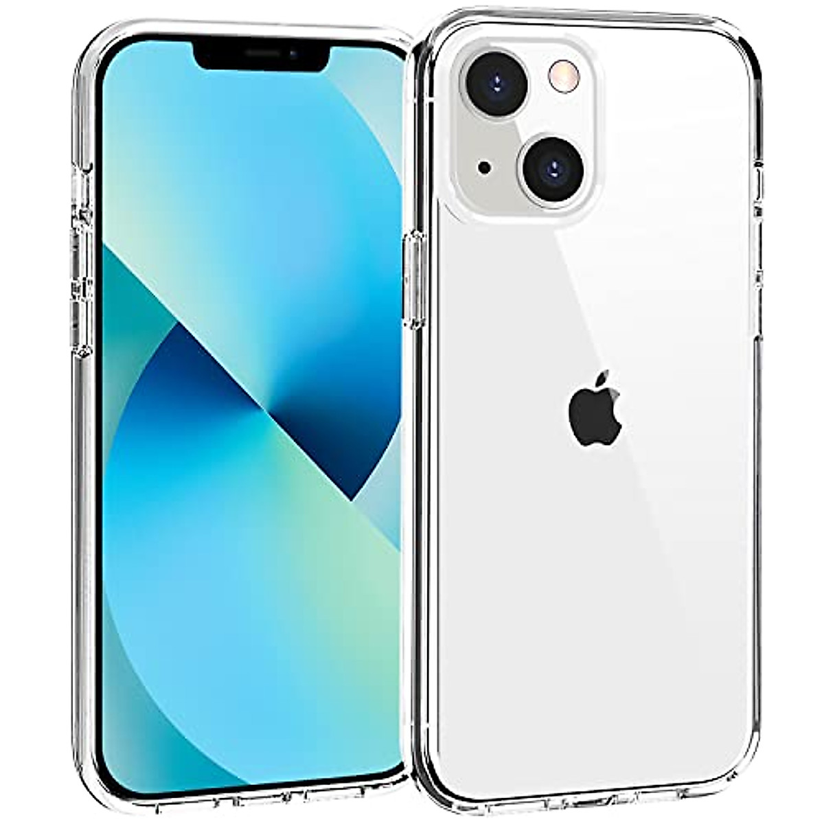 TENOC Phone Case Compatible for iPhone 13 Mini, Clear Case Shockproof Protective Bumper Slim Cover for 5.4 Inch 2021 Release