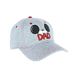 Jerry Leigh Disney Men's Mickey Mouse Dad Baseball Cap, Grey,One Size