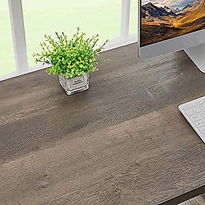 FATORRI L Shaped Computer Desk, Industrial Home Office Desk with Shelves, Rustic Wood and Metal Corner Desk (Walnut Brown, 59 Inch)