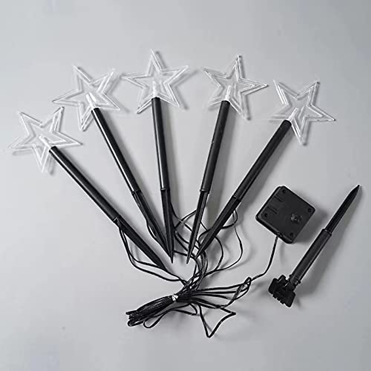 Solar Christmas Pathway Lights Outdoor, 2 Lighting Modes Solar Powered Stake Lights Waterproof, Christmas Decorations for Garden, Yard, Pathway, Lawn,Patio,Home Decor(5 Stars)
