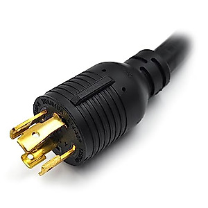 FlixGrdy 4 Prong to 50 Amp Generator to RV/EV Adapter Cord with Grip Handle, L14-30P Twist Lock Male to 14-50R Female, Heavy Duty STW 10 AWG for Generator to RV Trailer Camper and EV Charging