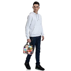 Majoug Cat Colorful Portable Lunch Bag Woman Waterproof Tote Shoulder Bags Small Handbags Purses Lunch Box,Shopping Office/Picnic/Travel/Camping