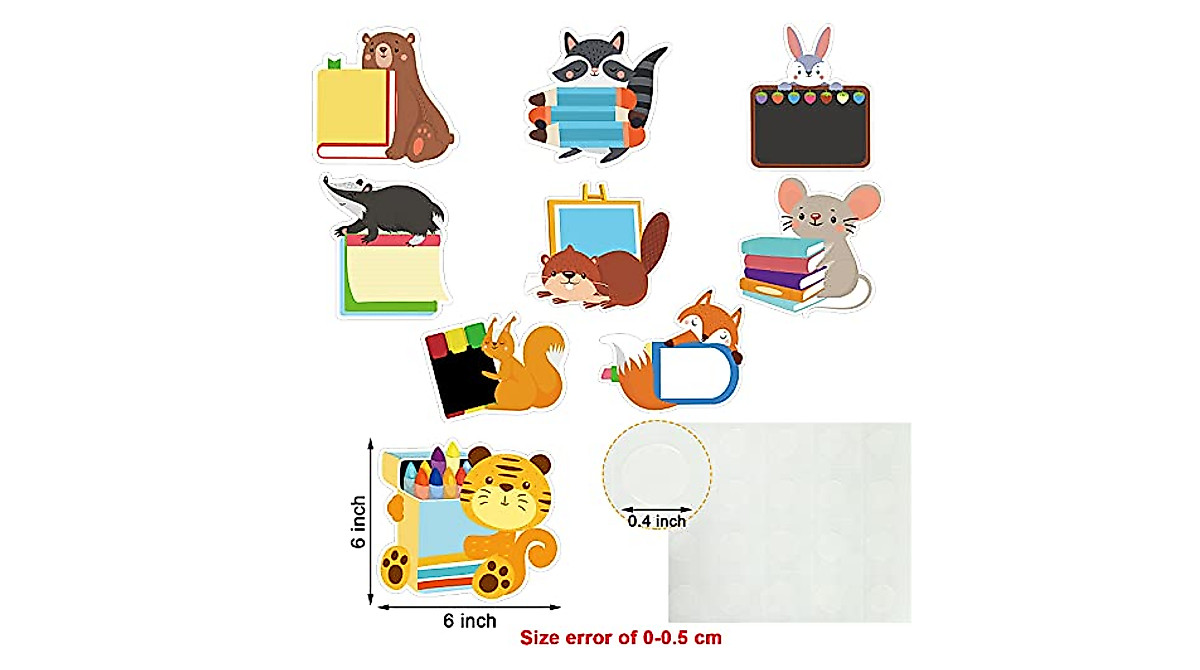 Woodland Animal Friends Bulletin Board Decor - 45 Vibrant Cutouts