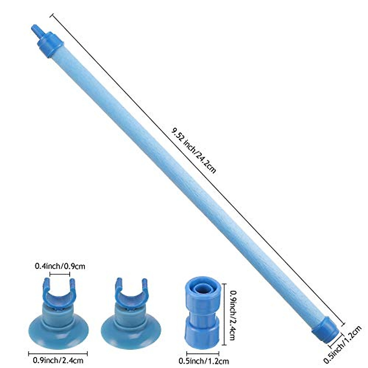 4 Pieces Air Stone Bar (10 Inch) with Suction Cups Aquarium Bubble Wall Fish Tank Bubble Bar Tube Bubble Release Diffuser Bar for Fish Tank Aquarium Hydroponics Pump