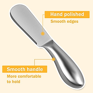 1 Pcs Stainless Steel Cheese Knife Butter Spreader Knife Condiment Knife Multipurpos Kitchen Knife Gadgets for Pastry, Cold Butter, Jam Pastry making (Silver)