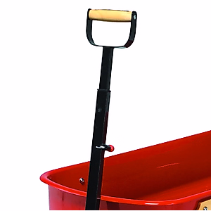 Schwinn Quad Steer 4x4 Wagon for Kids Red, Large Air-Filled Tires, Extra Deep Heavy Gauge Steel, Telescopic Extendable Handle, Real Wood Panels, Easy Assemble