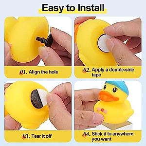 OleOletOy 40pcs Duck Plug - Rubber Duck Mount, Rubber Duck Holder for Jeep Dash and Fixed Display, Gift for Jeep Lover, Black (Excluding Rubber Duck)