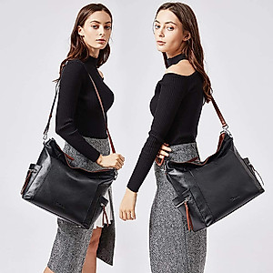 BOSTANTEN Genuine Leather Hobo Handbags bundle Women Leather Wallet