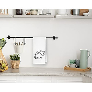 QODUNG Cute Smiling Cat Kitty Soft Absorbent Hand Bathroom Towel 16x24 Inch,Funny Cat Decorative Absorbent Drying Cloth Hand Towels Tea Towels for Bathroom Kitchen,Cat Lovers Girls Gifts