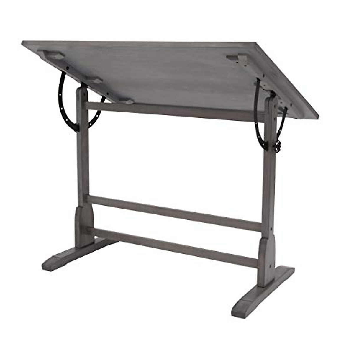 SD STUDIO DESIGNS Vintage Solid Wood Drawing 42" x 30" Angle Adjustable Top Drafting Table, 42", Slate Gray