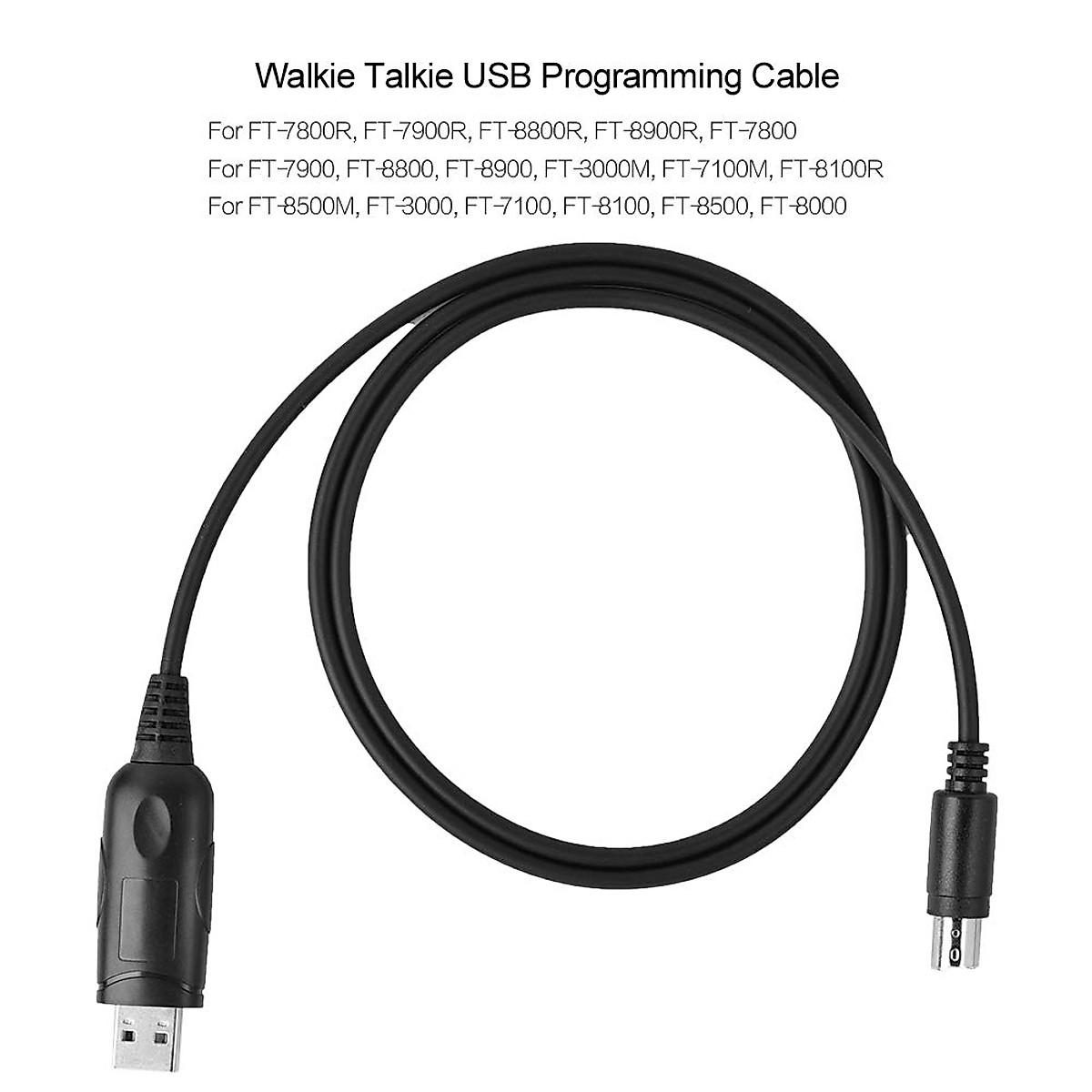USB Programming Cable, Walkie Talkie Programming Cable for Yaesu Radio FT-7800R / FT-7900R / FT-8800R / FT-8900R / FT-7800 / FT-7900 / FT-8800 / FT-8900 / FT-3000M / FT-7100M / FT-8100R