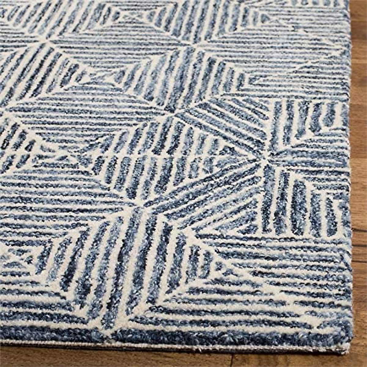SAFAVIEH Abstract Collection 8' x 10' Blue ABT763M Handmade Premium Wool Area Rug