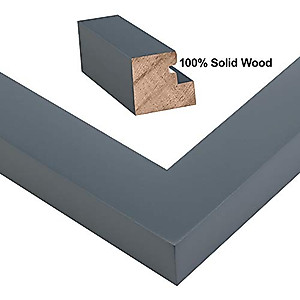 RPJC 16x20 Inch Solid Wood Poster Frame for Wall Mounting Hanging Picture Frames Grey